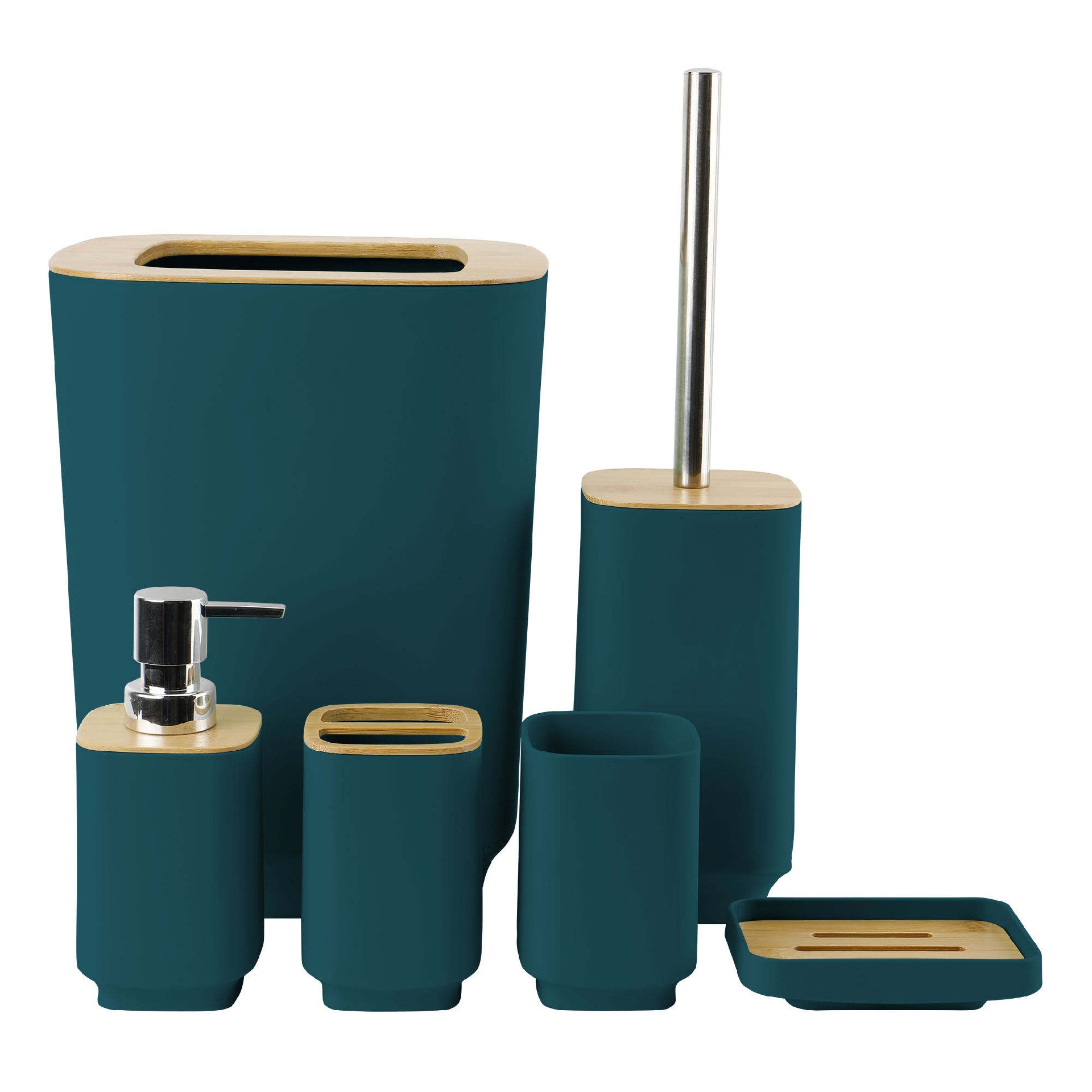 OEM Eco-friendly Plastic Simple Modern Six-piece WC Toilet Set Bathroom ...